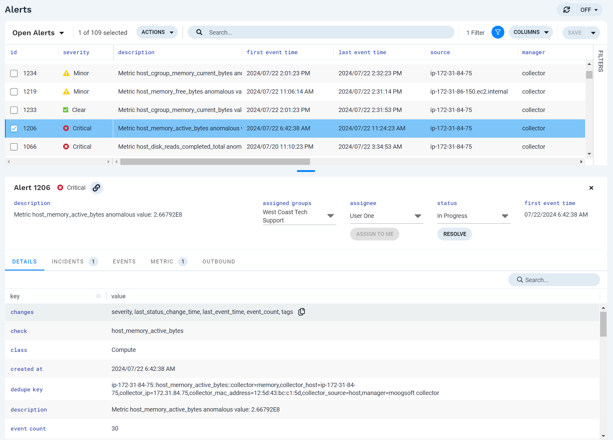 Understand alerts and alert details